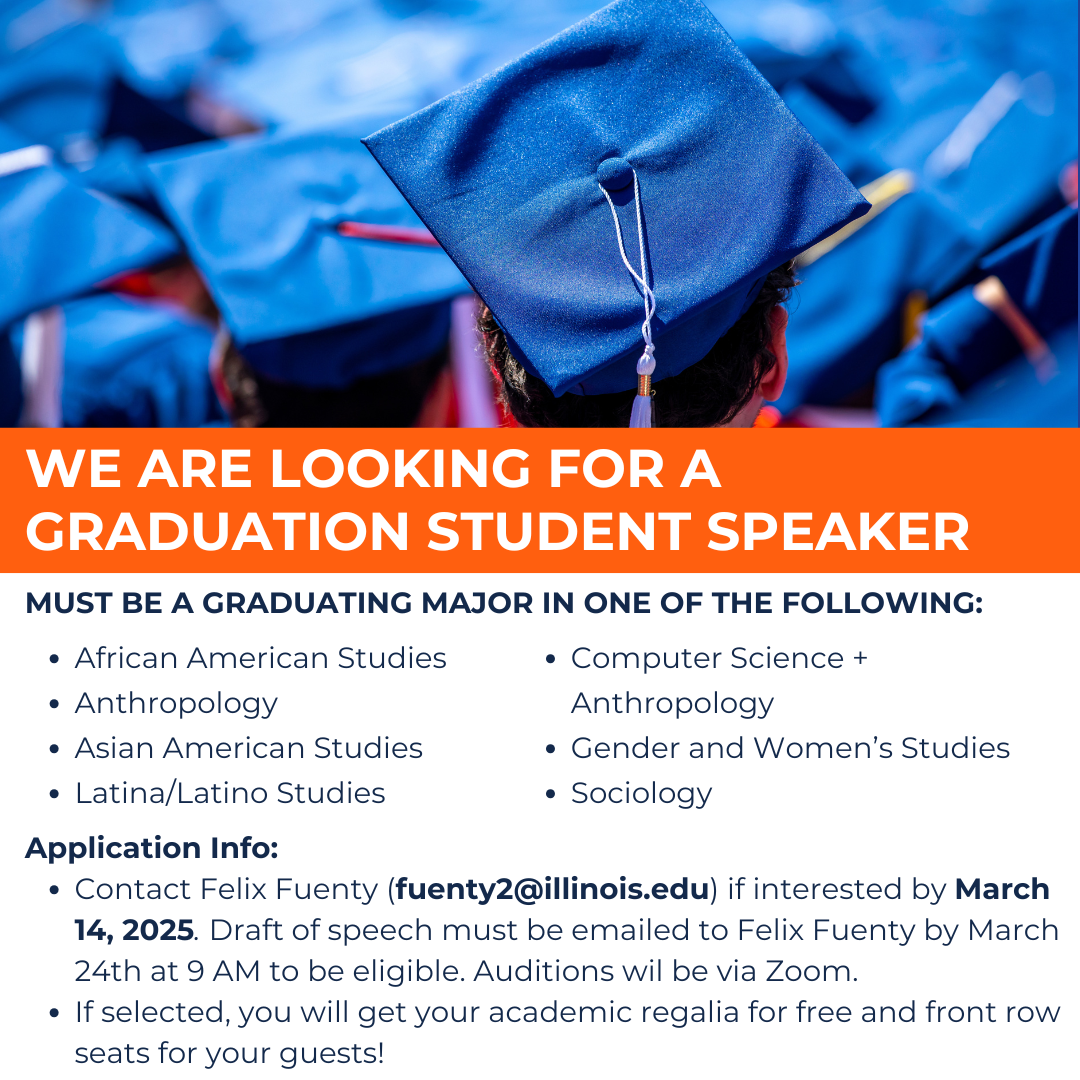 We are looking for a Graduation Speaker for the Spring 2025 Sociology ...
